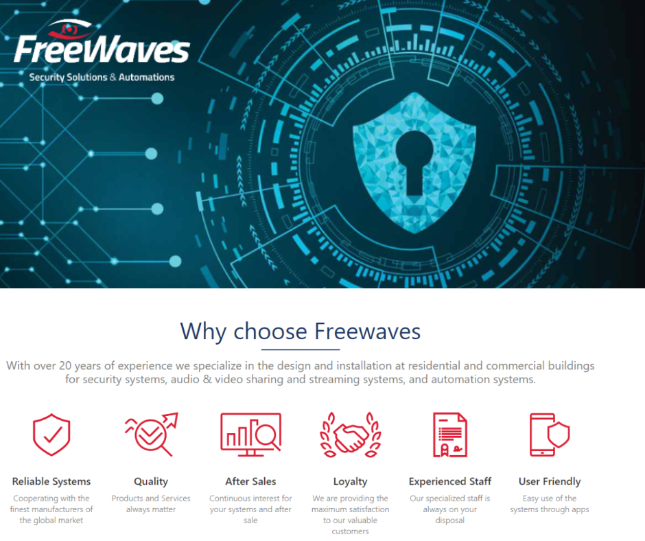 A complete solution from FreeWaves Ltd. - FreeWaves Cyprus - Security Systems